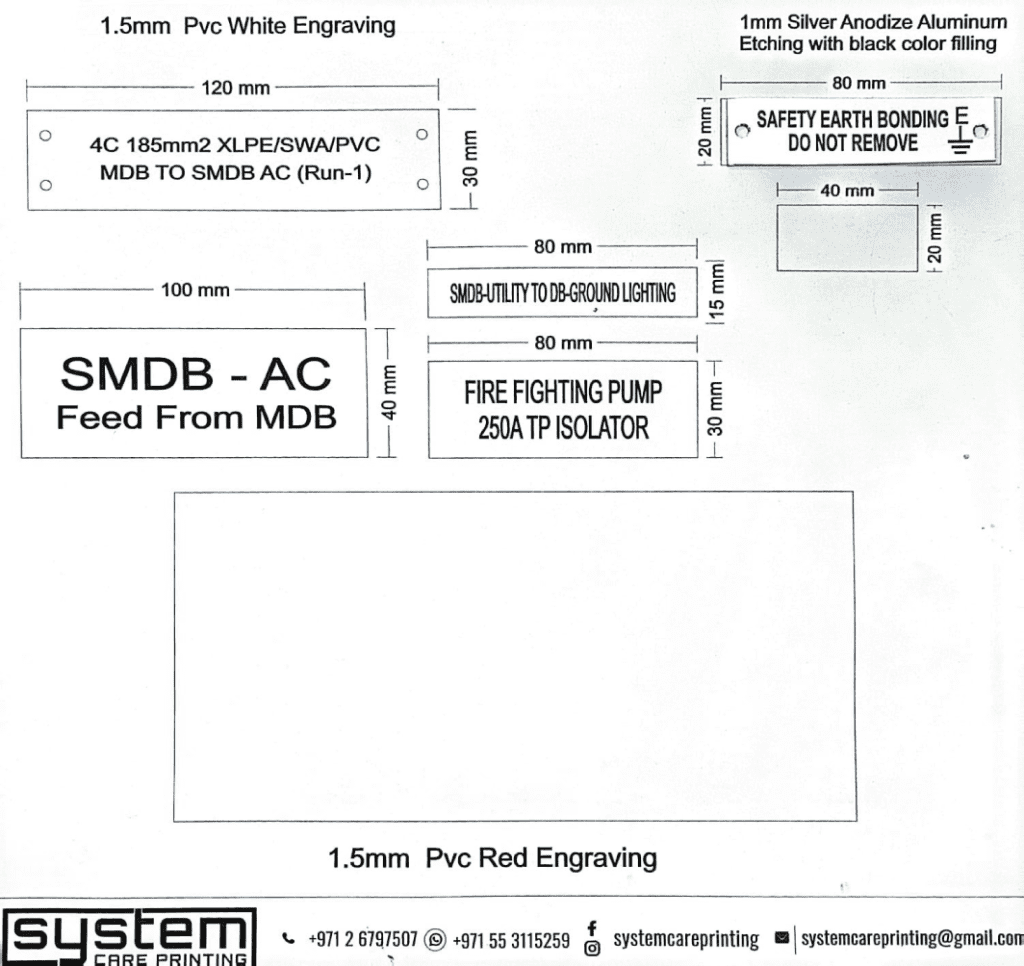 High-Quality PVC and Traffolyte Engraving Tags | Custom sizes