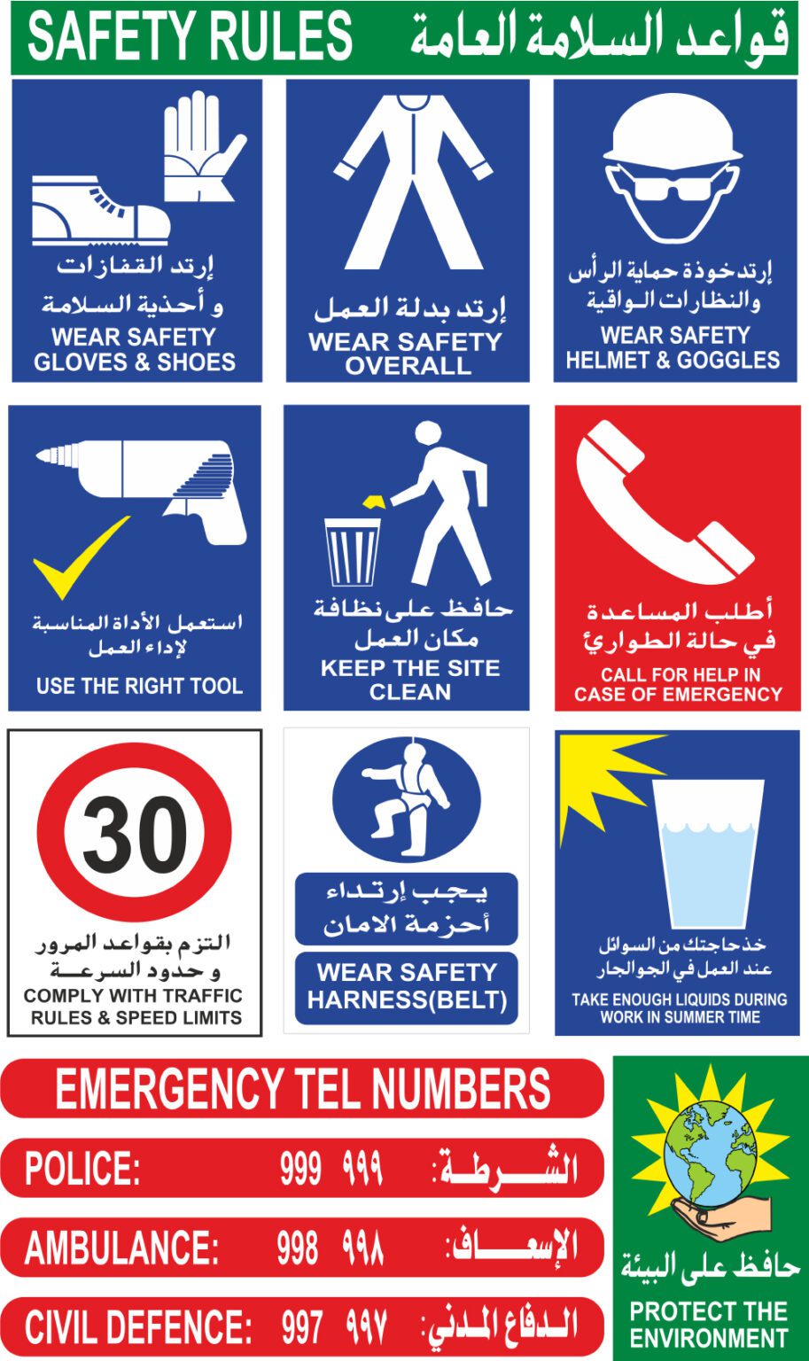 Safety Rules Signage - Custom Signs for Workplace & Construction